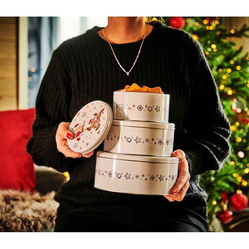 D`aventure, Juleknask oppbevaringsboks 3 stk 2,5L+1,5L+1L - Kitchn.no